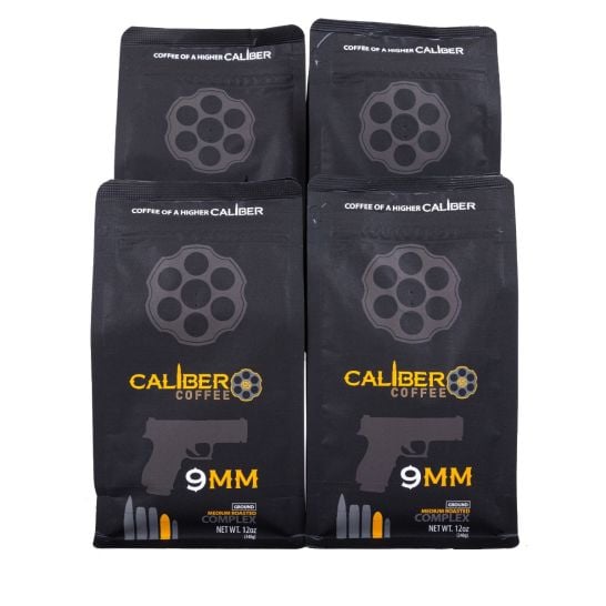 Caliber Coffee 9mm Medium Roast, 12oz bag, Ground, 3lbs Bundle (4 bags ...