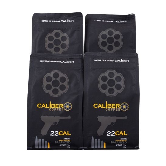 Caliber Coffee .22 Cal Light Roast, 12oz bag, Ground, 3lbs Bundle (4 ...