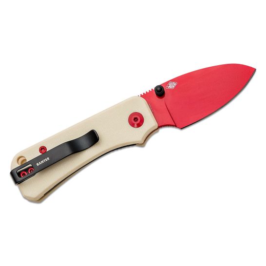 CIVIVI Baby Banter Ivory G10 Handle Red Painted Nitro-V Blade C19068S-7 ...