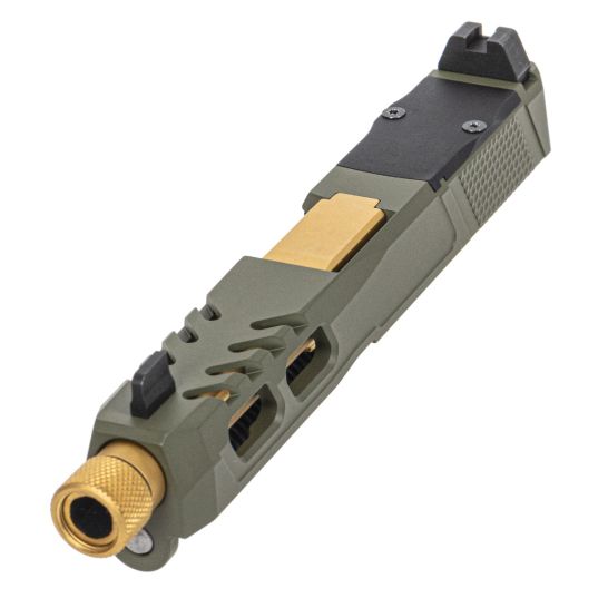 PSA Dagger SW6 RMR Slide Assembly with TiN Fluted Threaded Barrel ...