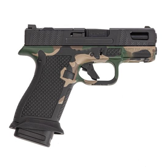 PSA Sabre Dagger Micro 9mm Pistol, w/ Mag Extensions, M81 Woodland Camo ...