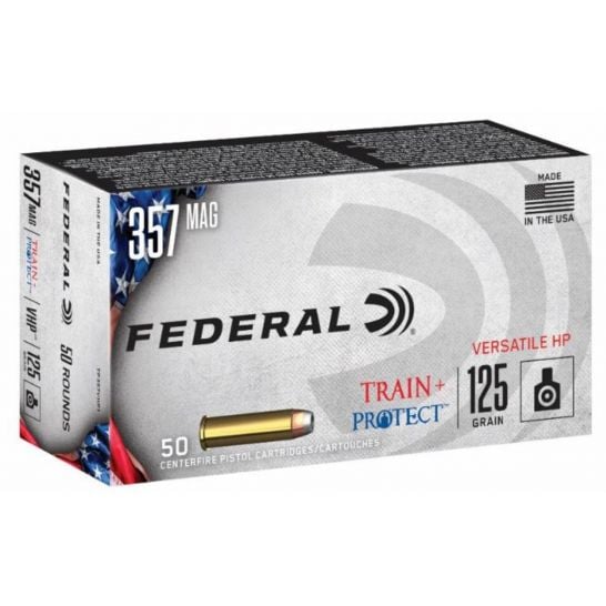 Federal Train and Protect .357 Magnum 125 gr JHP 50 Rounds Ammunition ...
