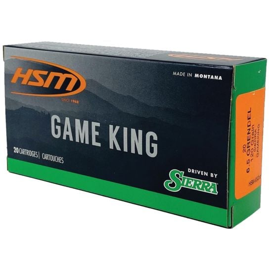 HSM Ammunition Game King 6.5 Grendel 120 gr JSP 20rds | Palmetto State Armory