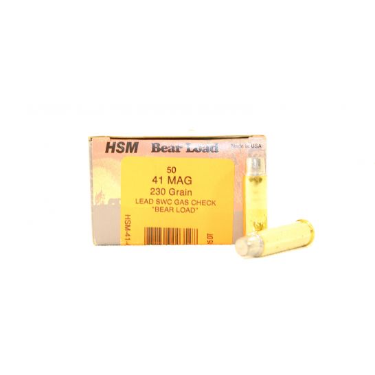 HSM 41 Magnum 230gr SWC-GC Bear Load Ammunition 50rds - HSM-41-4-N ...