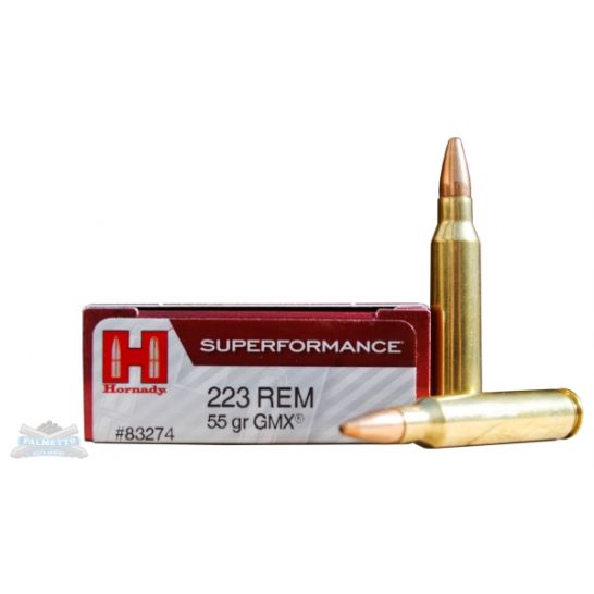Hornady 223 Ammo 55gr GMX Superformance 20rds - 83274 | Palmetto State ...