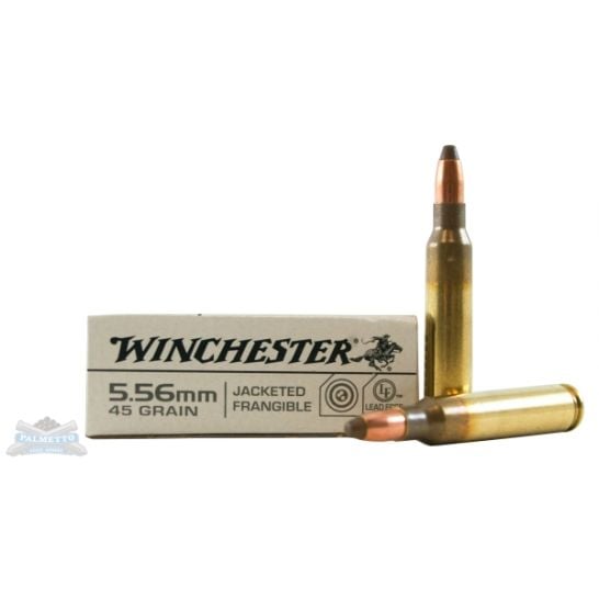 Winchester 5.56 50 Grain Jacketed Frangible 20rds - USA556JF | Palmetto ...