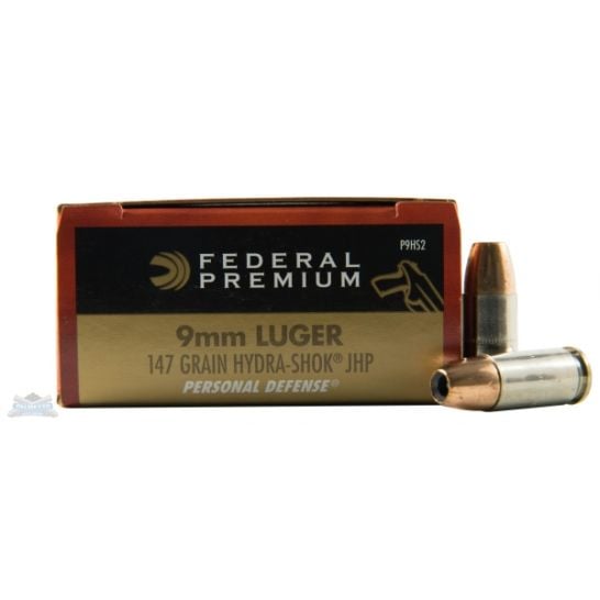 Federal 9mm Ammo 147gr Hydra-Shok 20rds - P9HS2 | Palmetto State Armory