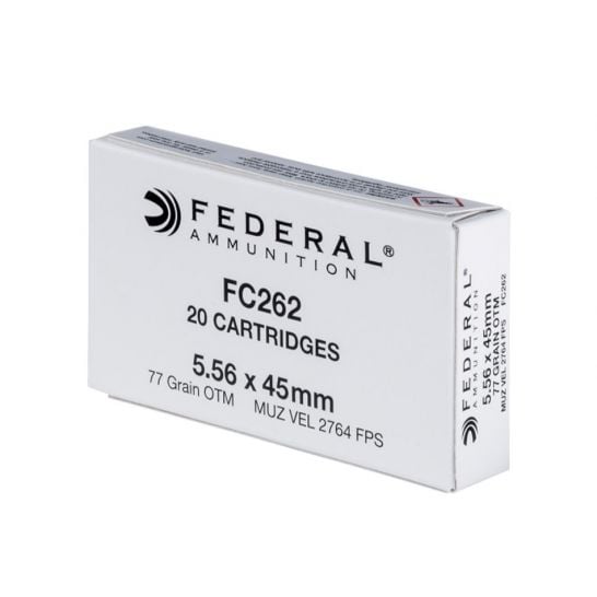 Federal 5.56 Ammo NATO 77gr OTM 20rds - FC262 | Palmetto State Armory
