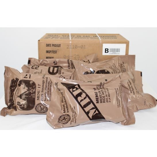 US War Fighter Military MRE (Meals Ready-To-Eat) 12 MRE Per Case - CASE ...