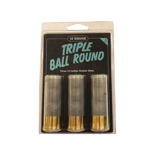 Reaper Defense Triple Ball Round 12 Gauge Rubber Ball 3-Pellet Slug ...