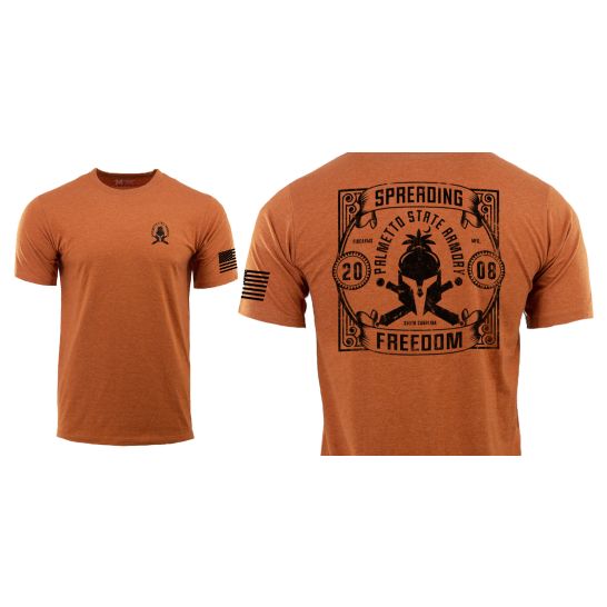 PSA "SPREAD FREEDOM" T-Shirt, Rust HTR | Palmetto State Armory