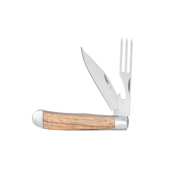 American Buffalo Knife & Tool Cattleman Chuckwagon Trapper Knife Drop ...