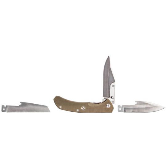 Remington RXB Folding Knife Drop Point/Clip Point/Saw Blade, OD Green ...