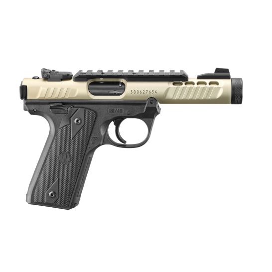 Ruger Mark IV 22/45 Lite .22LR 4.4" 10rd Pistol, Black/Champagne ...