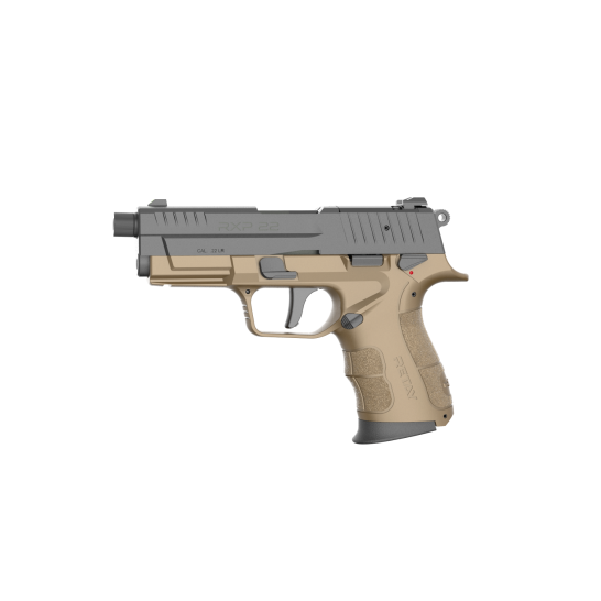 Retay RXP22 Threaded Barrel 22LR W/ (2)13rd Magazines, FDE / BLK Slide ...