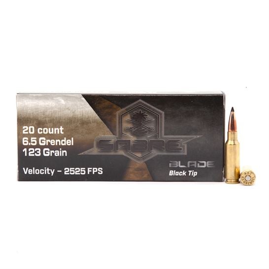 AAC 6.5 Grendel Ammo Sabre Blade Black Tip 123gr | Palmetto State Armory