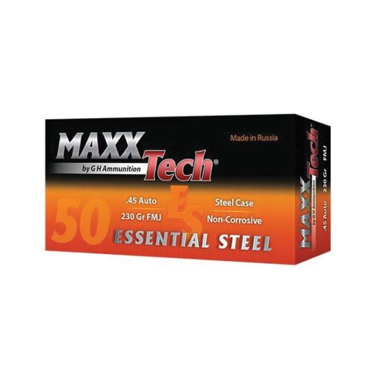 MaxxTech Ammo Essential Steel .45 ACP 230 gr FMJ 500rds | Palmetto ...