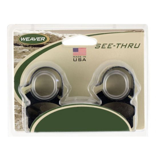 Weaver 1 inch Aluminum See Thru 2-Piece Extended Scope Ring, Matte ...