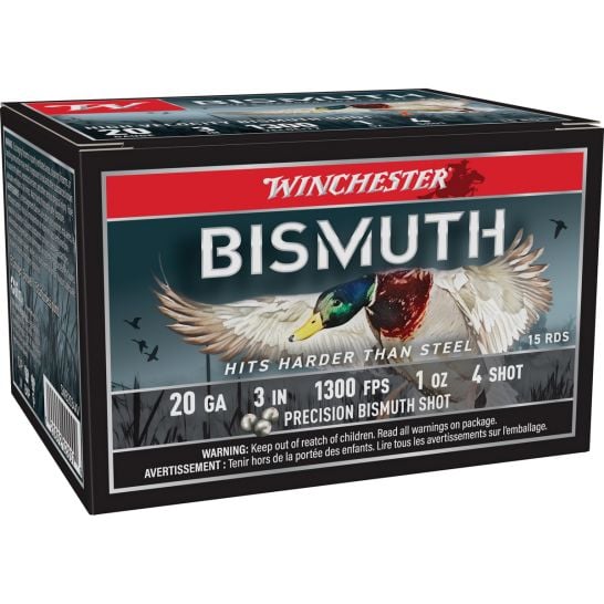 Winchester Ammunition Bismuth 20 Gauge 3" #4 1 Ounce 15rds | Palmetto ...