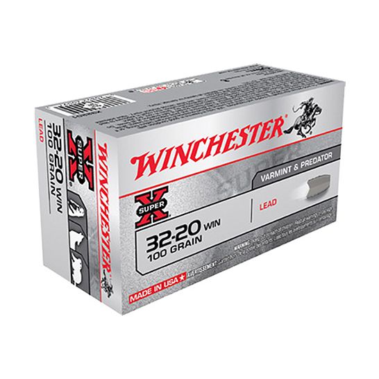 Winchester 32-20 Winchester 100gr LRN Super X Ammunition 50rds - X32201 ...