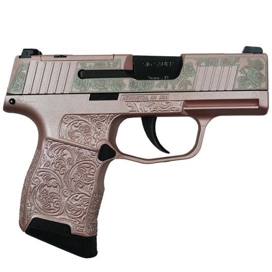 Sig Sauer P365 Optic-Ready Rose Gold & Roses 9mm 3.10" 10rds, Rose Gold ...