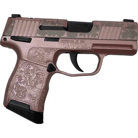Sig Sauer P365 Optic-Ready Rose Gold & Roses 9mm 3.10" 10rds, Rose Gold ...