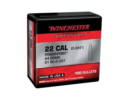 Winchester Ammunition .223 Remington 64 gr Reloading Bullets PP 100rds ...