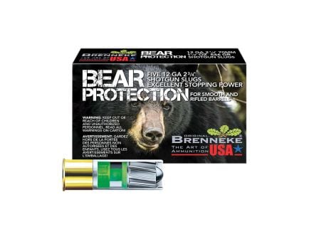 Brenneke Bear Protection 12 Gauge Shotshell Slug, 525 gr 5rds ...