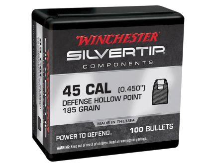 Winchester Silvertip .45 ACP HP Pistol Bullet, 185 gr 0.451" 100rds ...