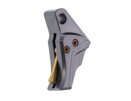 Tyrant Designs CNC ITTS Trigger, Gray/Gold | Palmetto State Armory