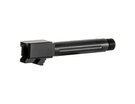 Brownells Threaded Fluted Barrel 9mm Fits Glock Gen 1-5 G19, Black ...
