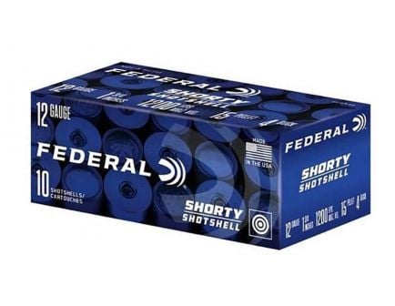Federal 12 GA 1.75" #4 Buckshot 10 Rounds Shorty Shotshells - SH129 4B ...