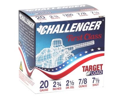 Challenger Target Load 20ga #7.5 Shot 25rds - CTA2075 | Palmetto State ...