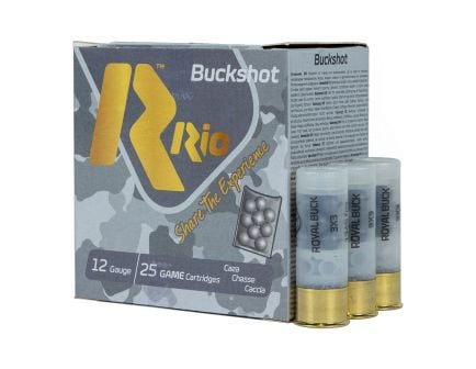 Rio Ammo Royal Buck 12 Gauge 2.75" 00 Buck Shot, 25rds - RB12925 ...