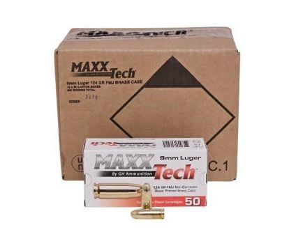 MaxxTech Ammo 9mm 124 gr FMJ 1000rds | Palmetto State Armory