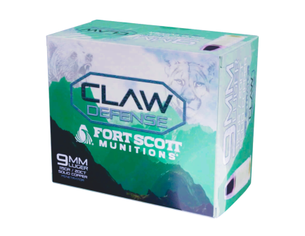Fort Scott Munitions Claw Defense 9mm 115gr FN Ammo, 20rds ...