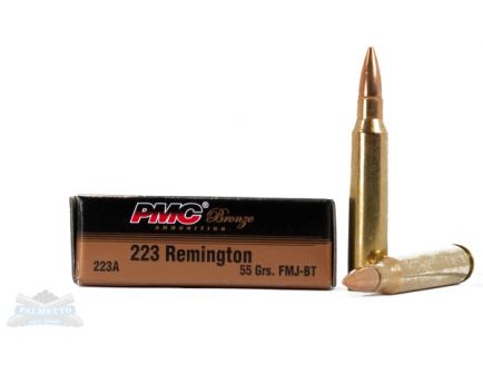 PMC Bronze .223 Remington 55GR FMJ-BT Ammunition (20 Rounds) - 223A ...