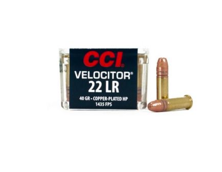 CCI .22 Long Rifle 40gr Velocitor Copper Plated HP Ammunition 50rds ...