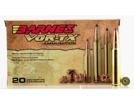 Barnes Bullets VOR-TX 225 gr Tipped TSX Boat Tail .338 Win Mag Ammo, 20 ...