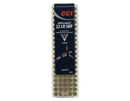 CCI Mini-Mag 40 gr Segmented Hollow Point .22lr Ammo, 100/box - 36CC ...