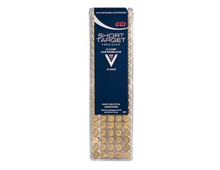 CCI Short Target 29 gr Lead Round Nose .22 Short Ammo, 100/box - 0037 ...