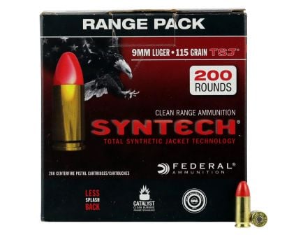 Federal American Eagle Syntech Range 115 gr JRN 9mm Ammo AE9SJ1200 ...