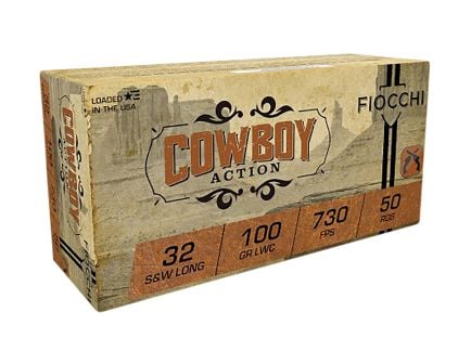 Fiocchi Cowboy Action .32 S&W Long 100gr Lead Wad Cutter Ammo, 50rds ...