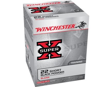 Winchester Ammunition Super-X Blank Black Powder .22 Short Ammo, 50/box ...