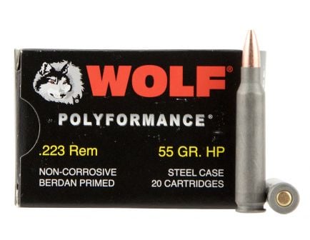 Wolf Perf. PolyFormance 55 gr HP 223 Ammo 500rds | Palmetto State Armory