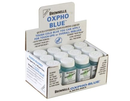 Brownells Oxpho-Blue Liquid Gun Bluing Counter Display, 4 oz Bottle ...
