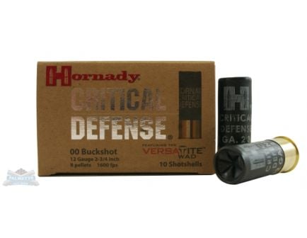 Hornady 12ga 2 3/4" 00 Buckshot Critical Defense Ammunition 10rds ...