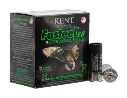 Kent Fasteel 2.0 12 GA 2.75" 1.25oz #2, 25 Shotshells - K122FS36-2 ...