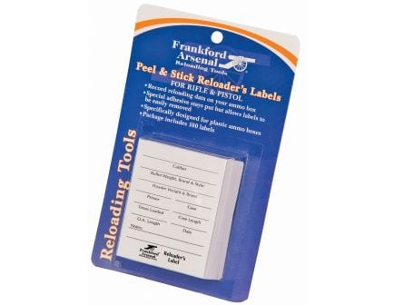 Frankford Arsenal Pistol and Rifle Reloader's Labels, 100 Pack ...