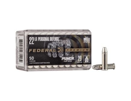 Federal Premium .22LR Ammunition, 50 Rounds Flat Nose 29Gr - PD22L1 ...